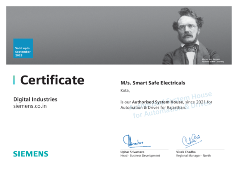 Certificate – Smart Safe Electricals